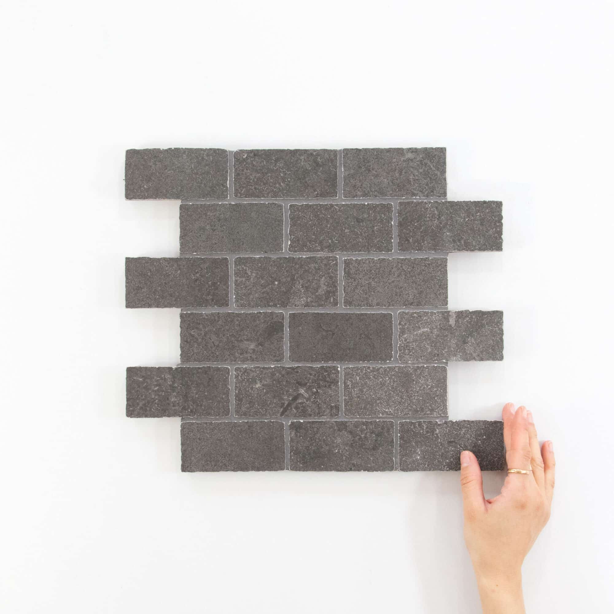 Fossils Tarmac Tumble Mosaic - 300x300 | Elegance Tiles