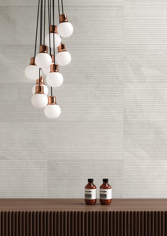 Shale Greige Ribbed Matt - Elegance Tiles