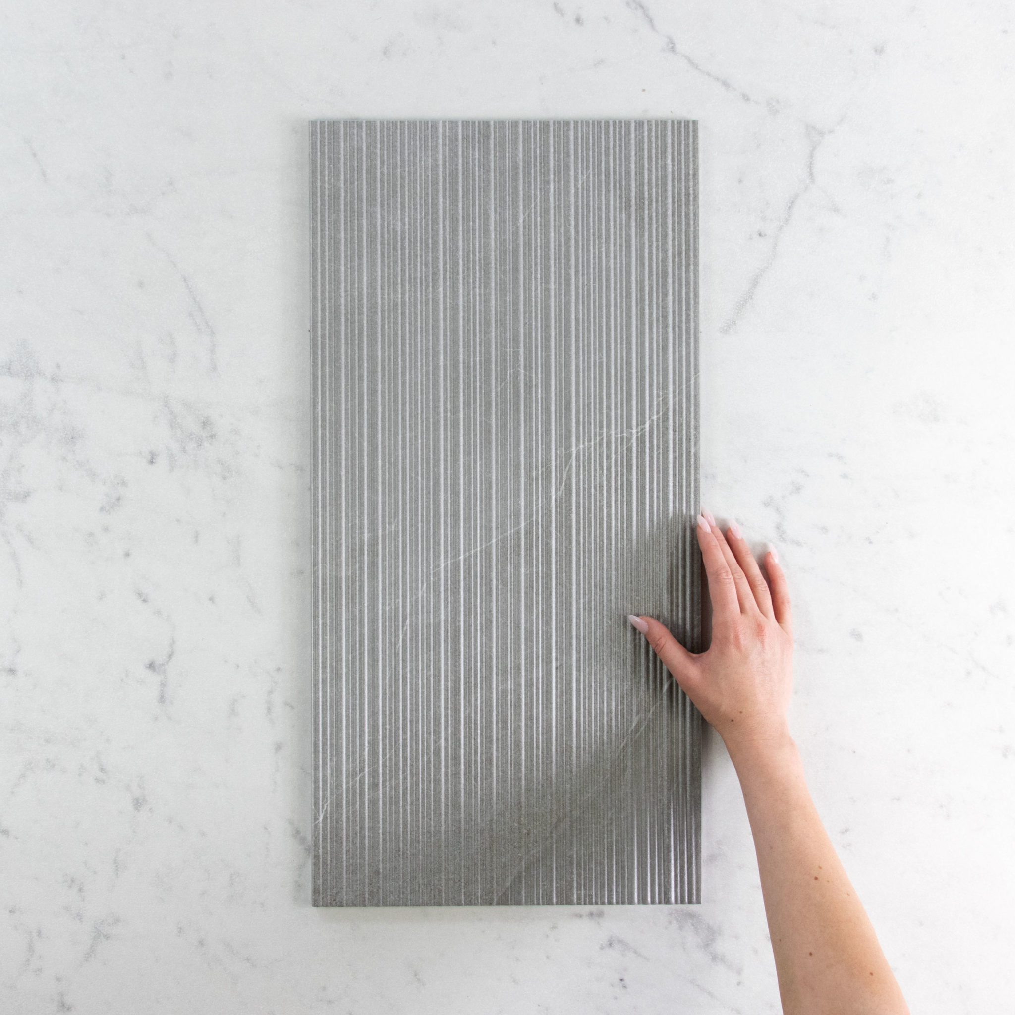 Shale Moon Ribbed Matt - 300x600 | Elegance Tiles